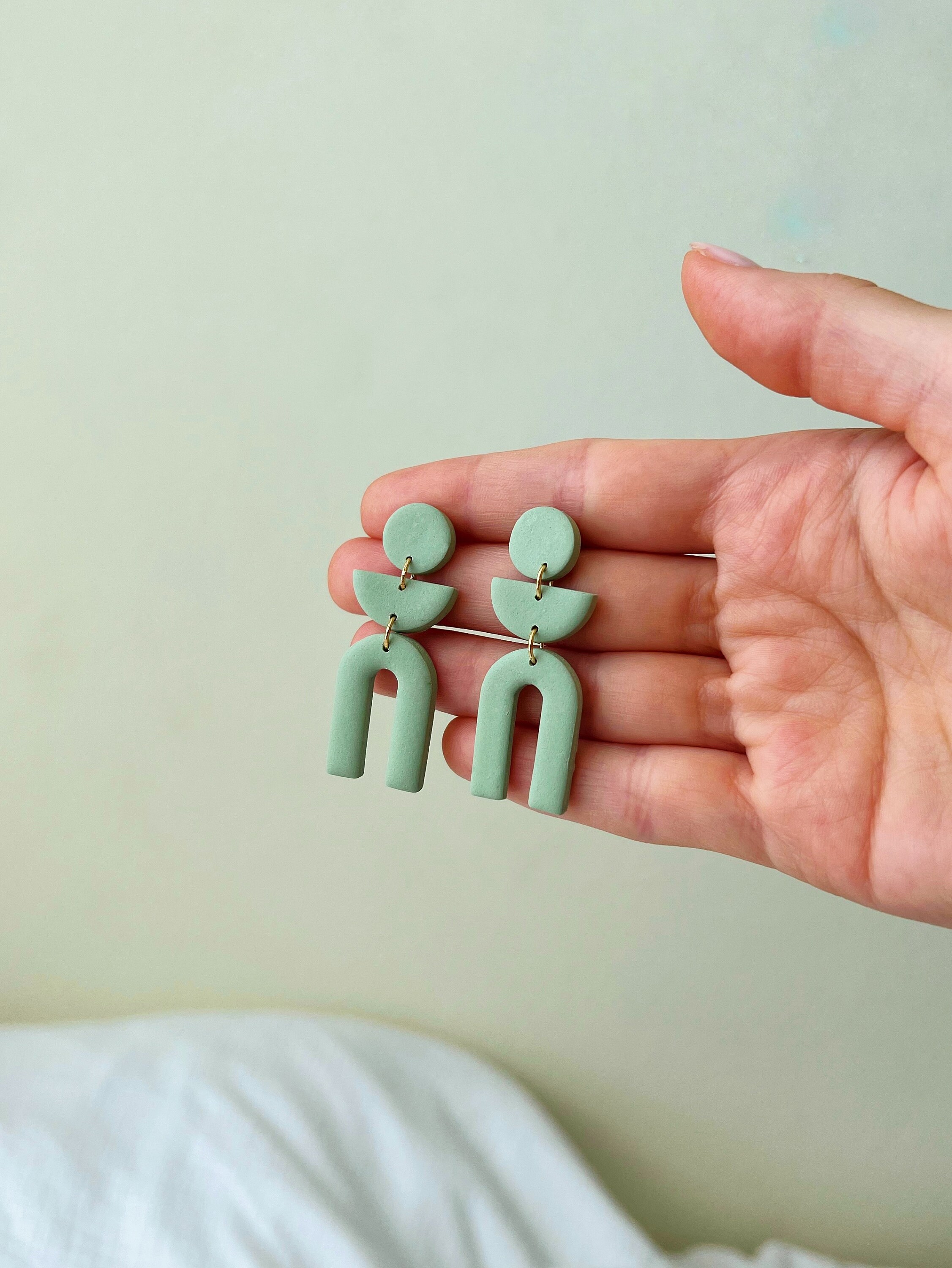 Sage Green Little Lady Dangles - Etsy