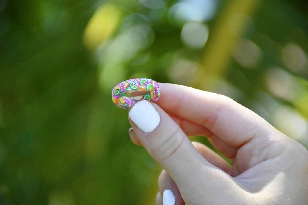 Citrus Fruit Ring | Resin Ring Jewelry - Etsy