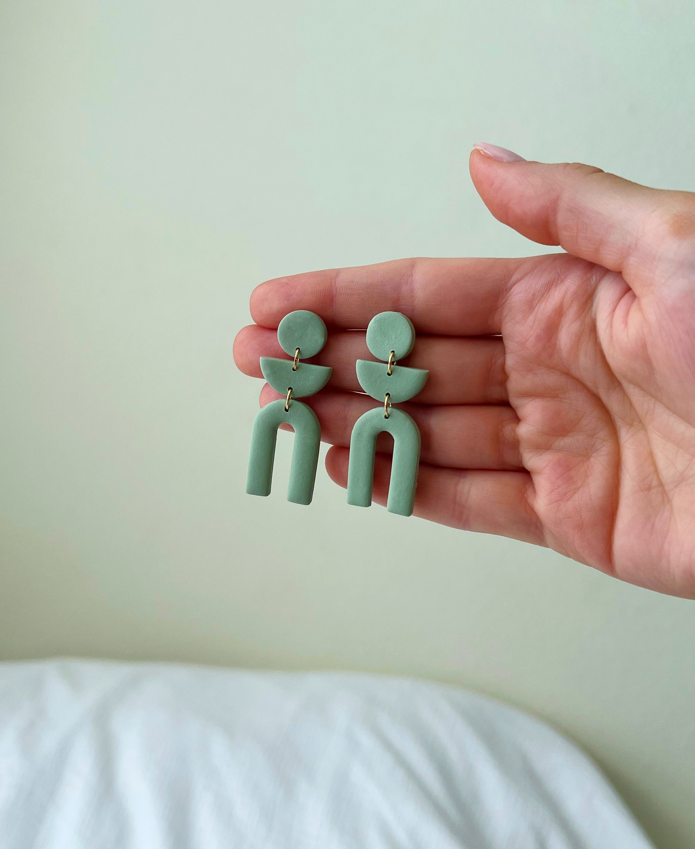 Sage Green Little Lady Dangles - Etsy