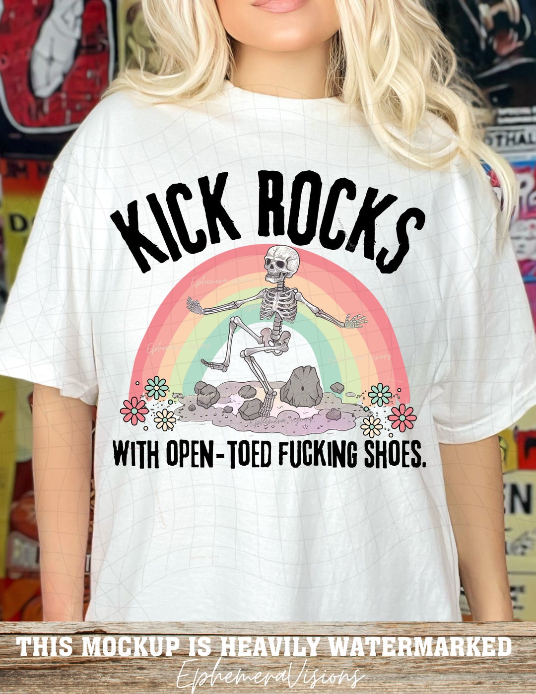 Kick Rocks With Open Toed Shoes Funny Shirt Png, Viral Shirt, Sarcastic ...