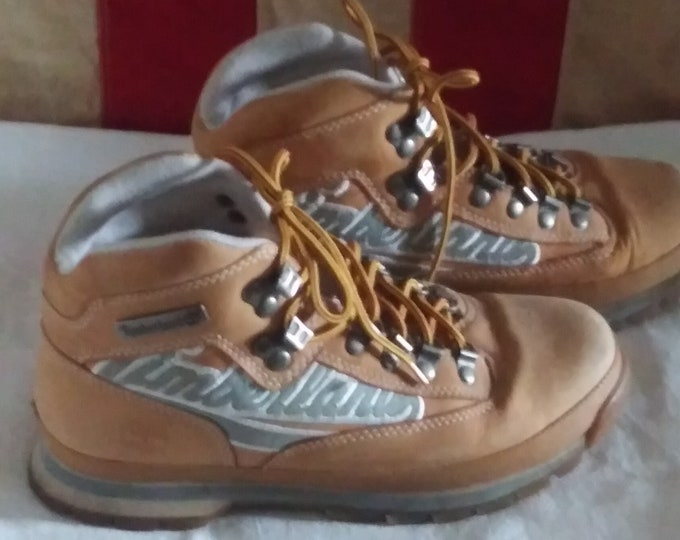 Vintage 1990's Ladies Timberland Colorblock Tan Hiking Boots~camping ...