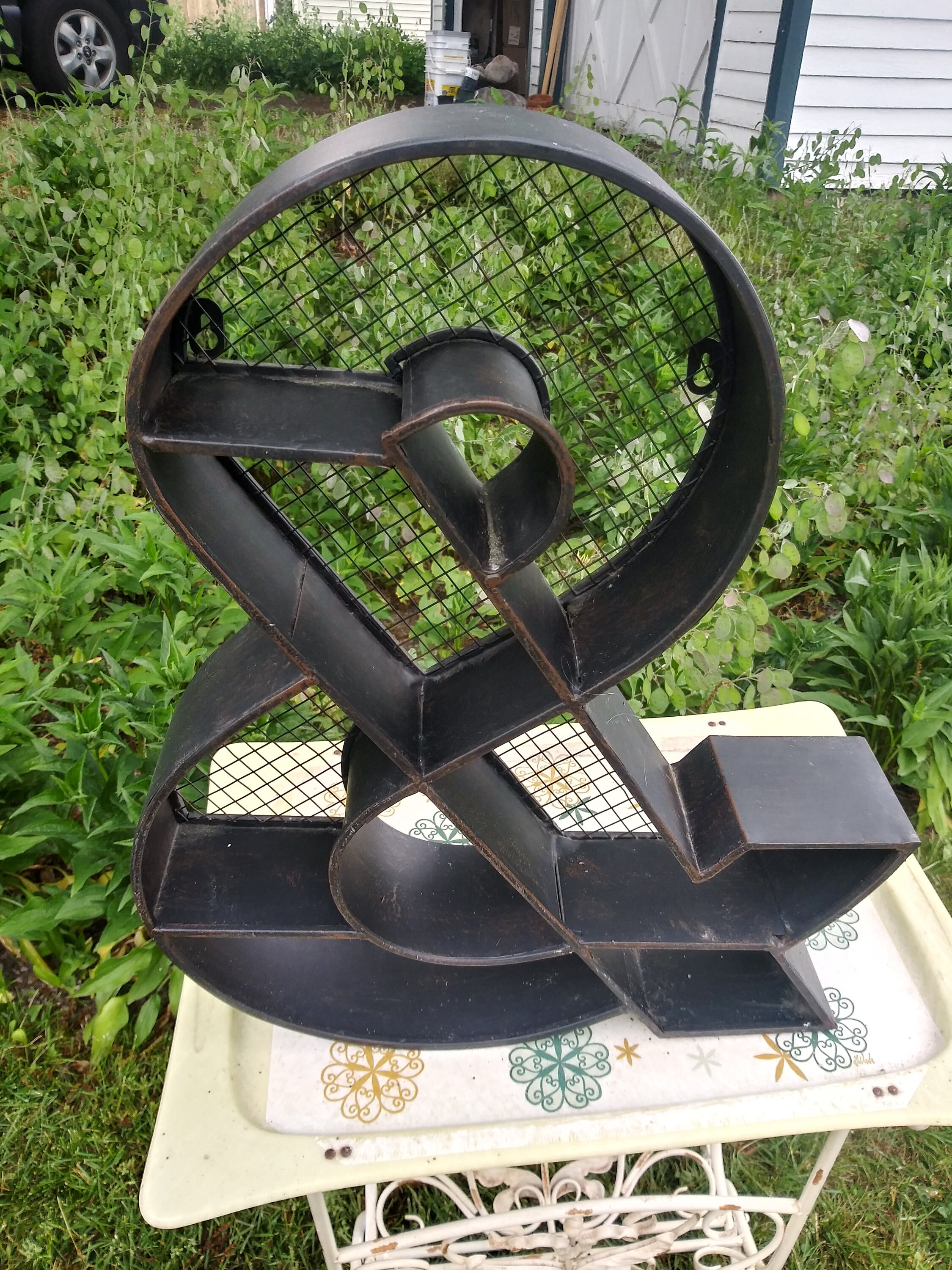 Vintage Black ampersand & Metal Large Wall Decor With Wire Backing ...