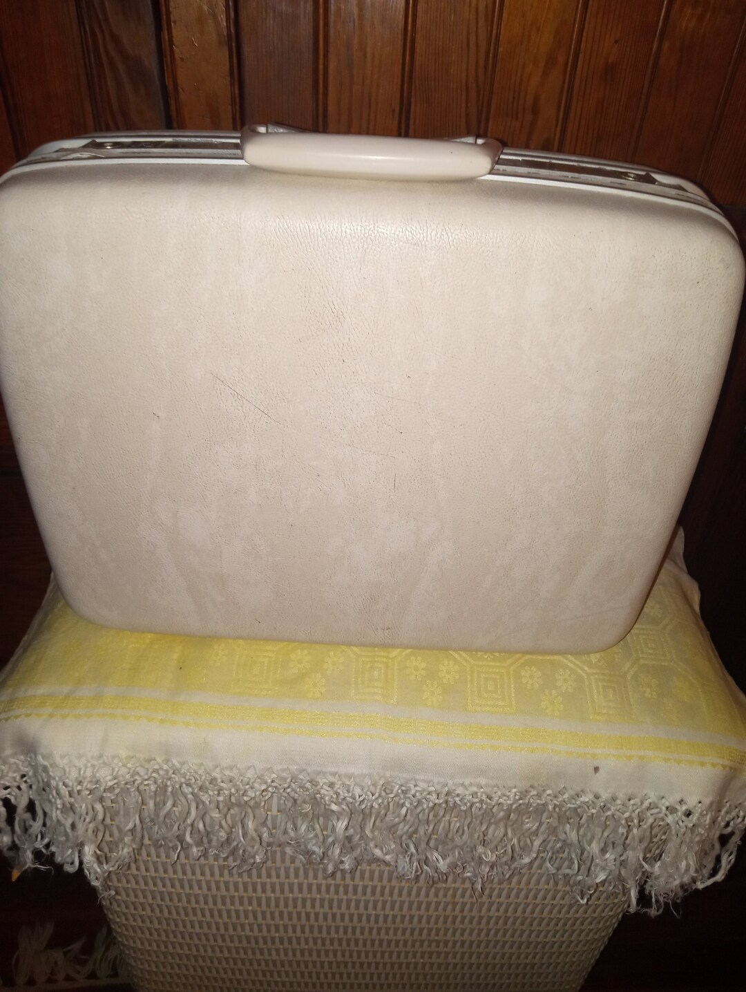 True Vintage White Samsonite Small Train Case/make-up/cosmetic Case No ...