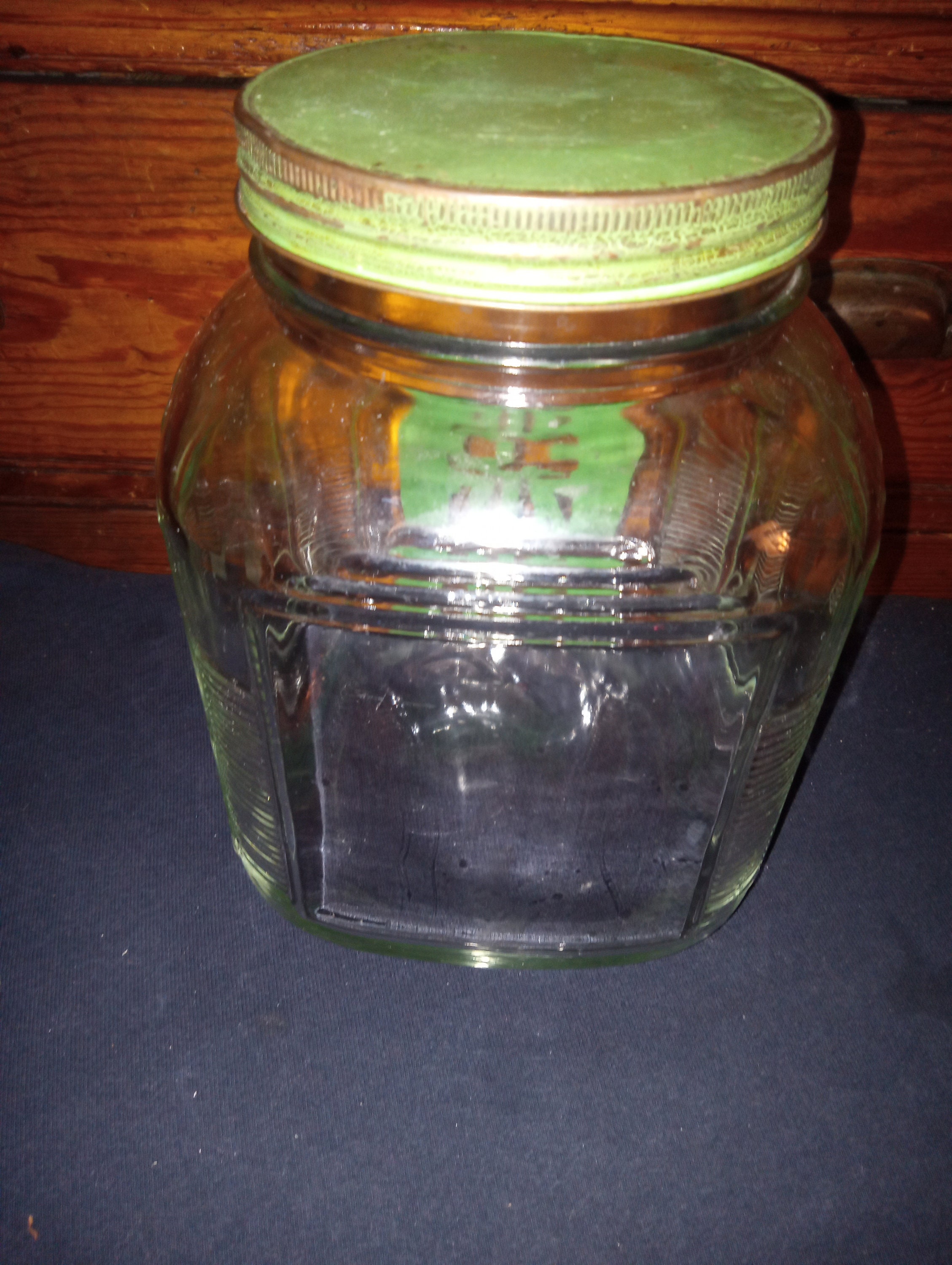 True Vintage 1940's Anchor Hocking "silhouette Tavern" Jar/canister W ...