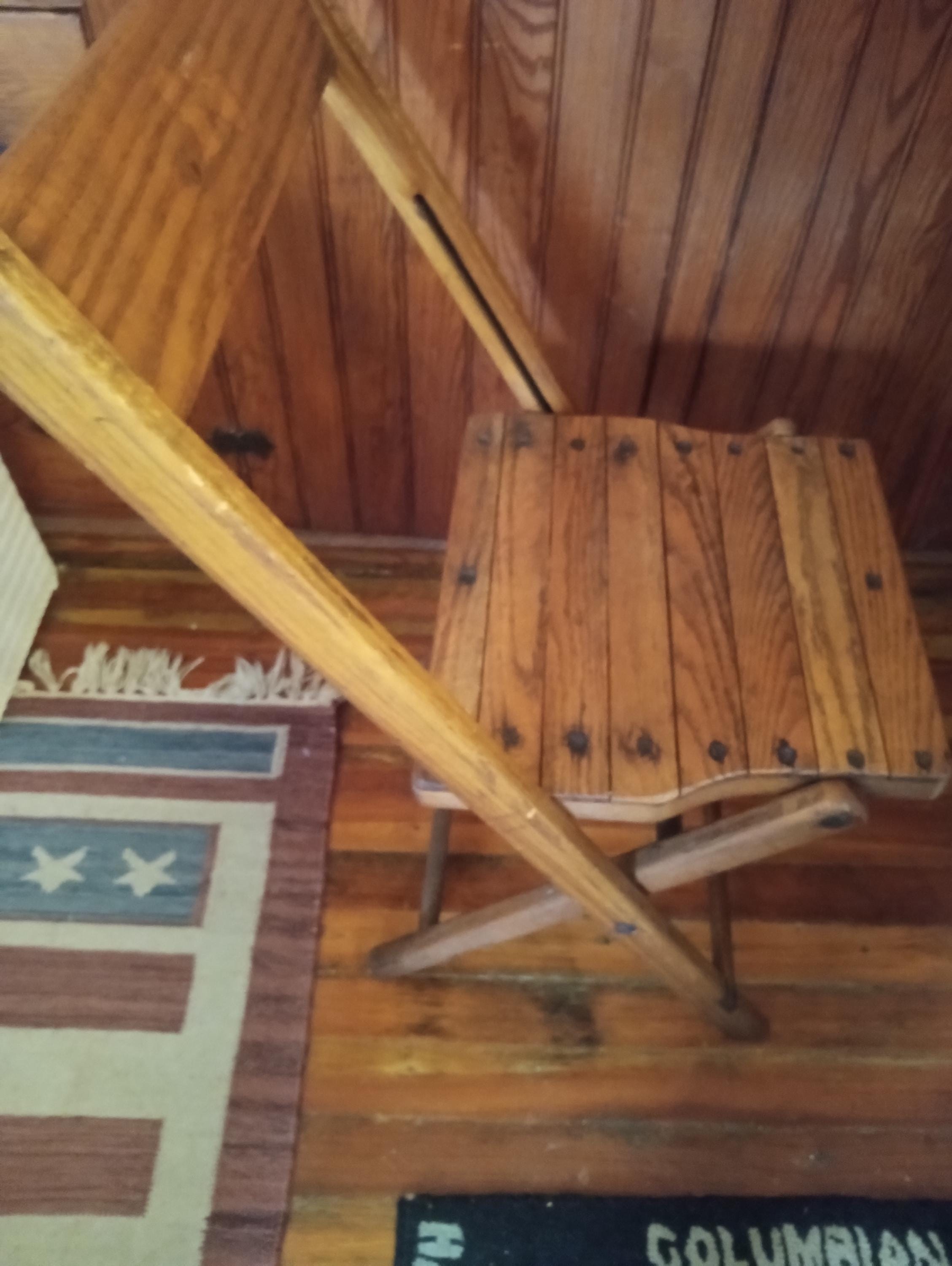 Vintage 1950's Wooden Folding Chair Backward Fold Slatted Seat - Etsy