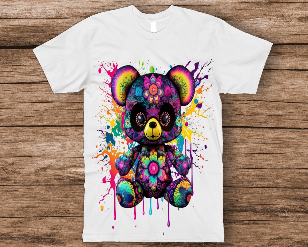 Splatter Bear Tee - Etsy