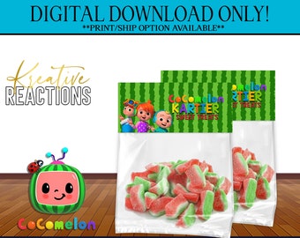 Cocomelon Treat Bags Labels - Etsy
