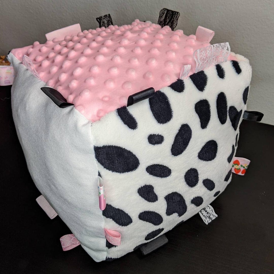 Made to Order- Strawberry Milk Cow Cube - Etsy
