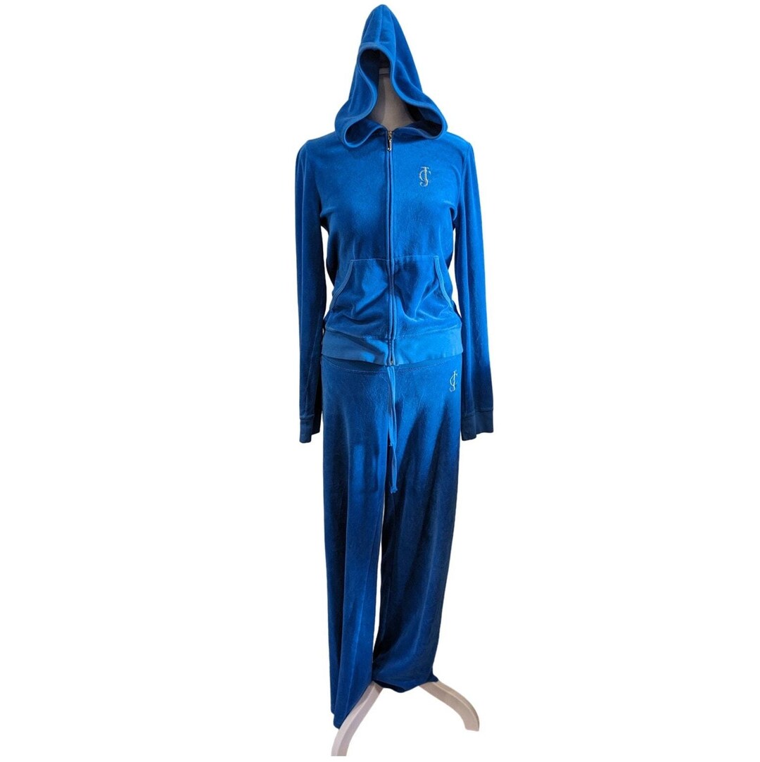 Vintage Y2K Juicy Couture Blue Low Rise Terry Cloth Tracksuit Small - Etsy