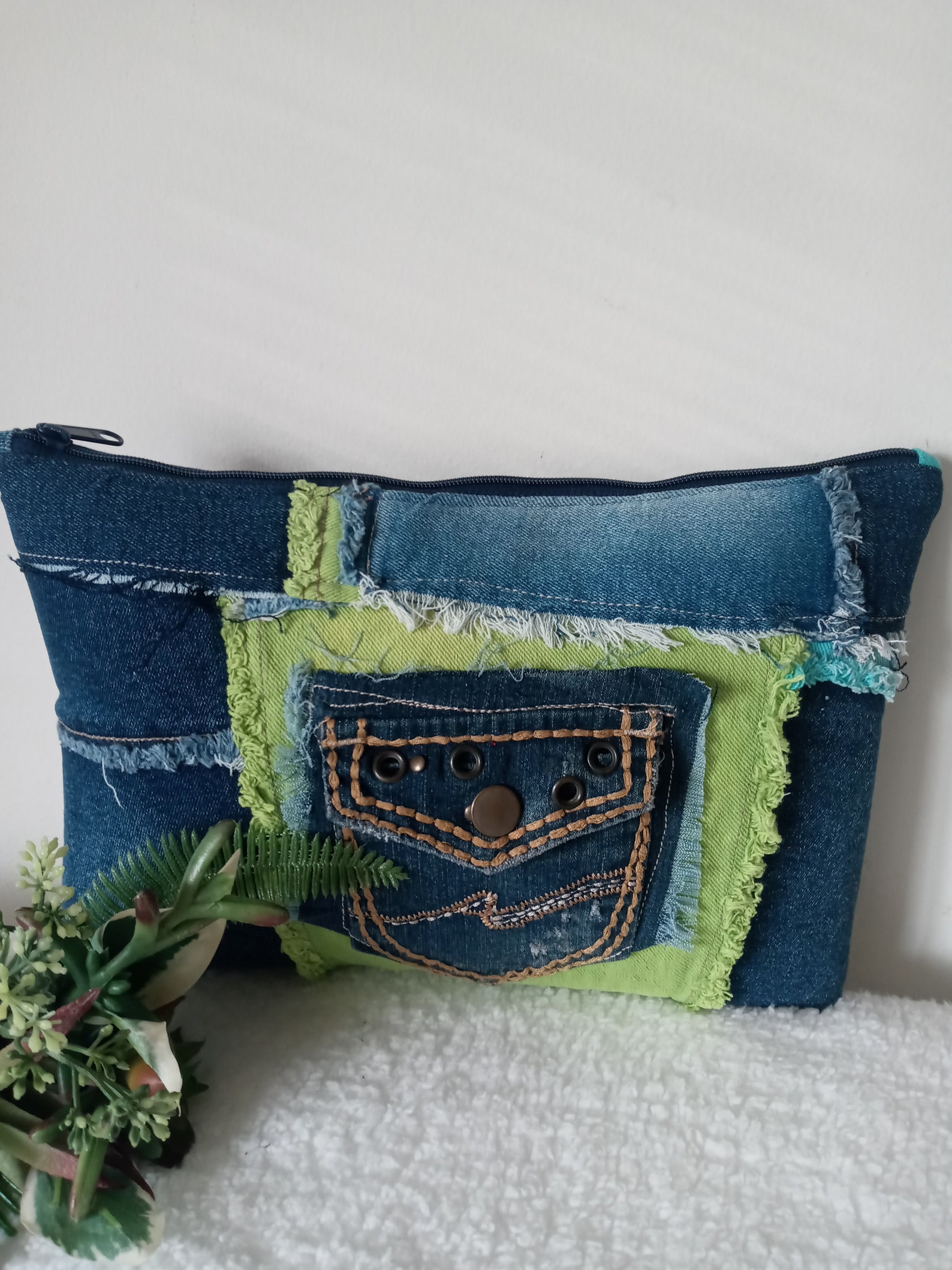 Clutch Purse, Recycled Denim Purses, Handmade Item, Gift for Her - Etsy