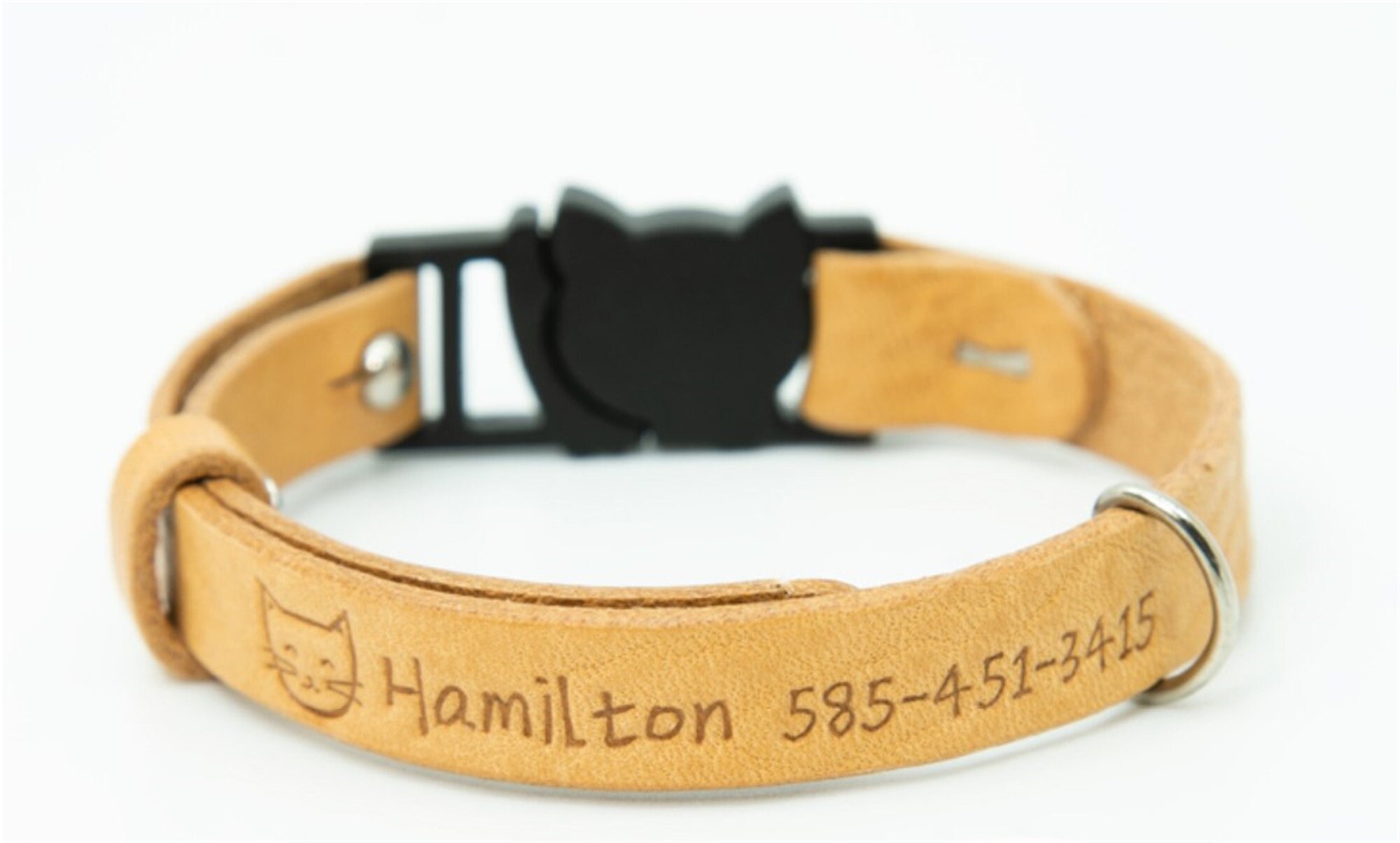 Personalized Leather Cat Collar-breakaway Cat Collar-breakaway - Etsy