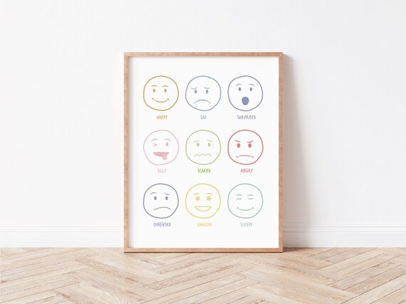Pastel Emotions Poster Emotions Print Printable Wall Art | Etsy