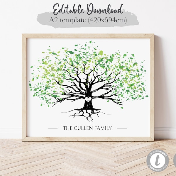 Digital Family Tree - Etsy