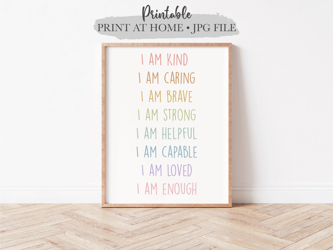 Printable Affirmations Quotes Wall Art Printable Poster - Etsy