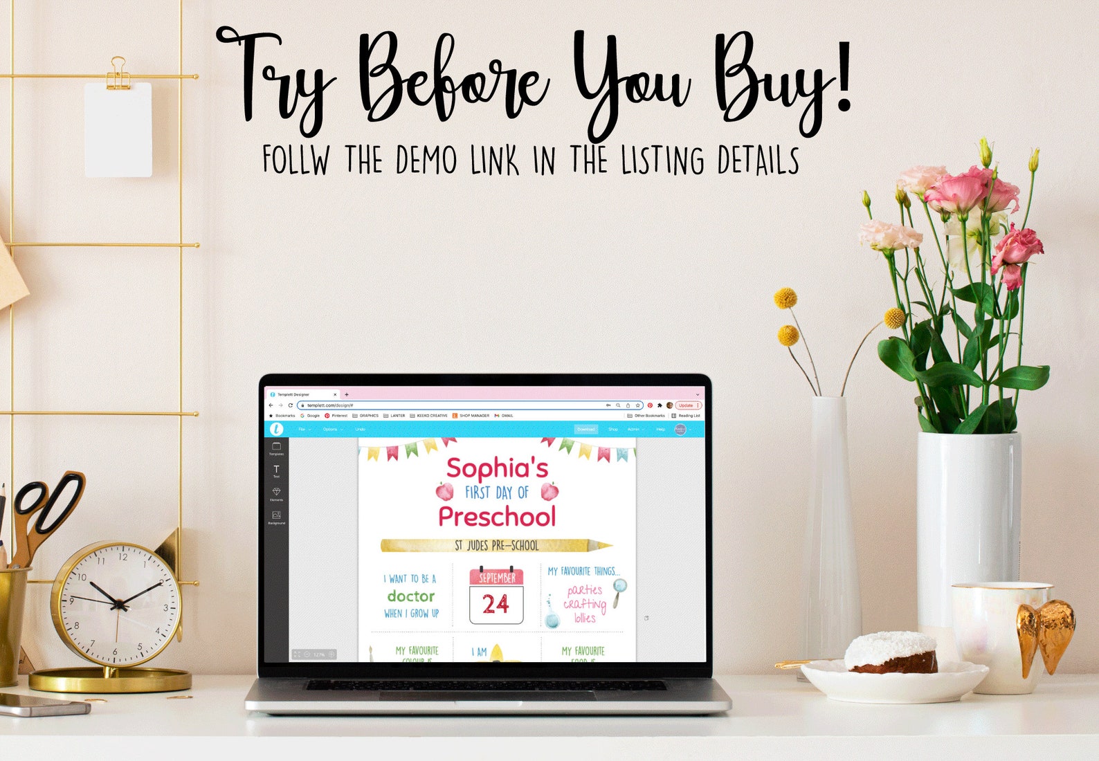 First Day of School Printable Kindergarten Sign Kindy | Etsy