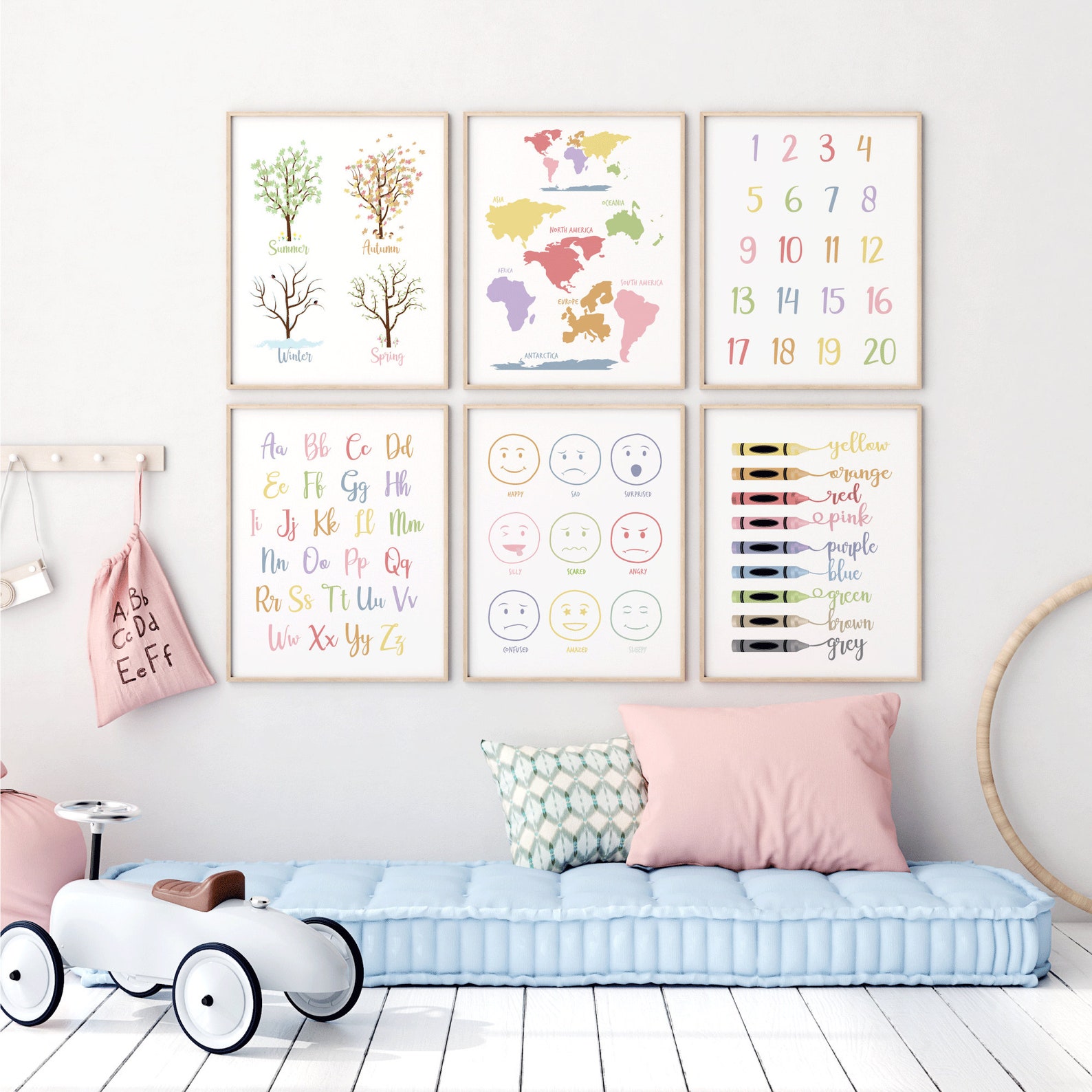 Educational Prints Classroom Posters Playroom Decor Set 6 - Etsy