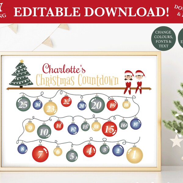 Advent Reward Chart - Etsy