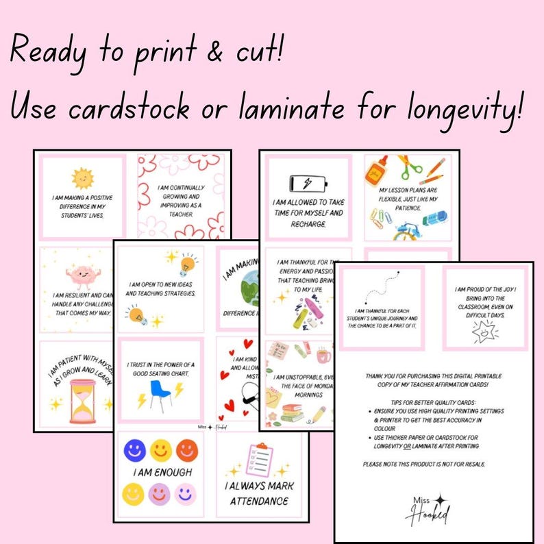Printable Teacher Affirmation Cards, Printable Affirmation, New Teacher ...
