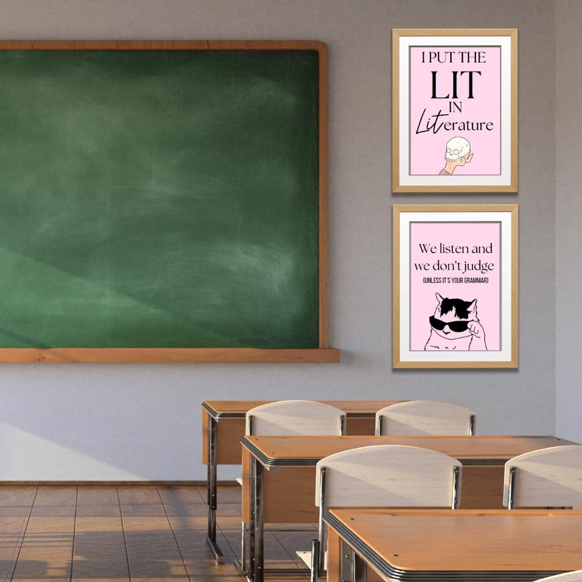 Classroom English Poster / Printable Digital Poster / Punny English ...