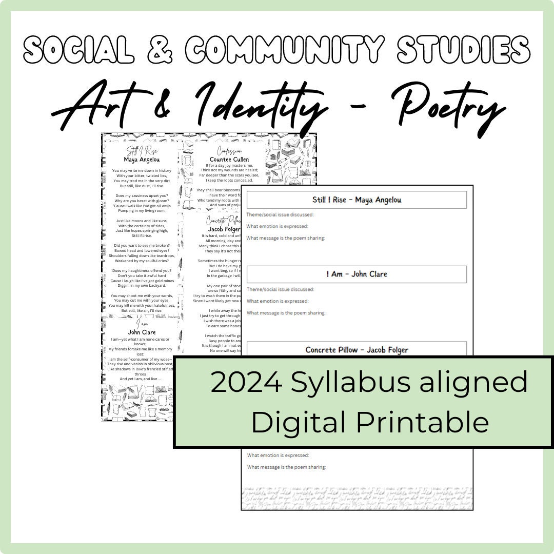 Poetry Worksheet | Printable Worksheet | Social Community Studies ...
