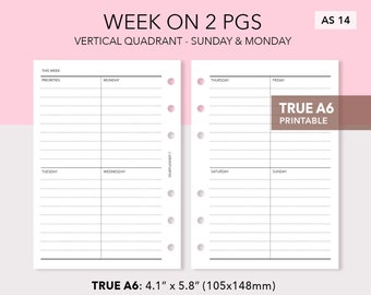 Quadrant Layout Printable - Etsy