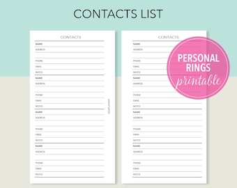 Personal Phone Book | Etsy