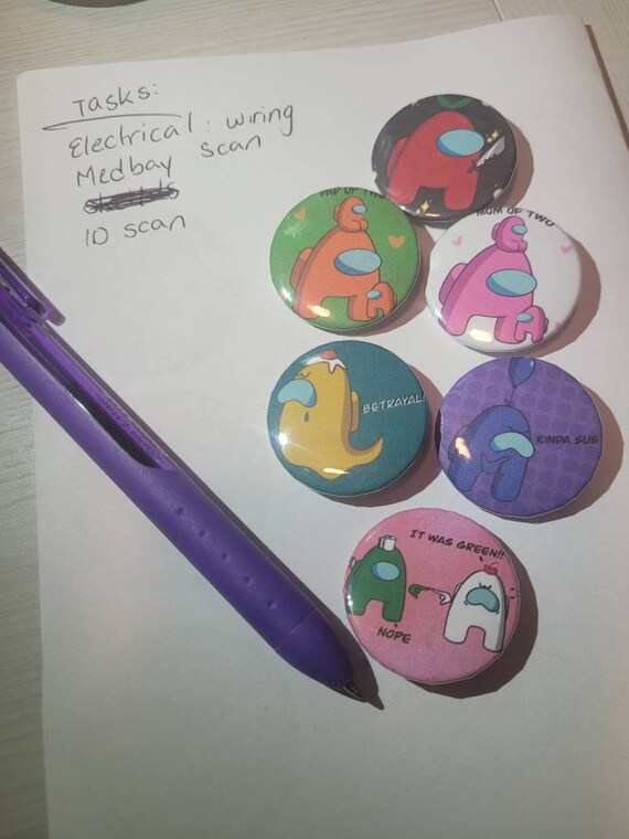 Among Us Buttons | Etsy