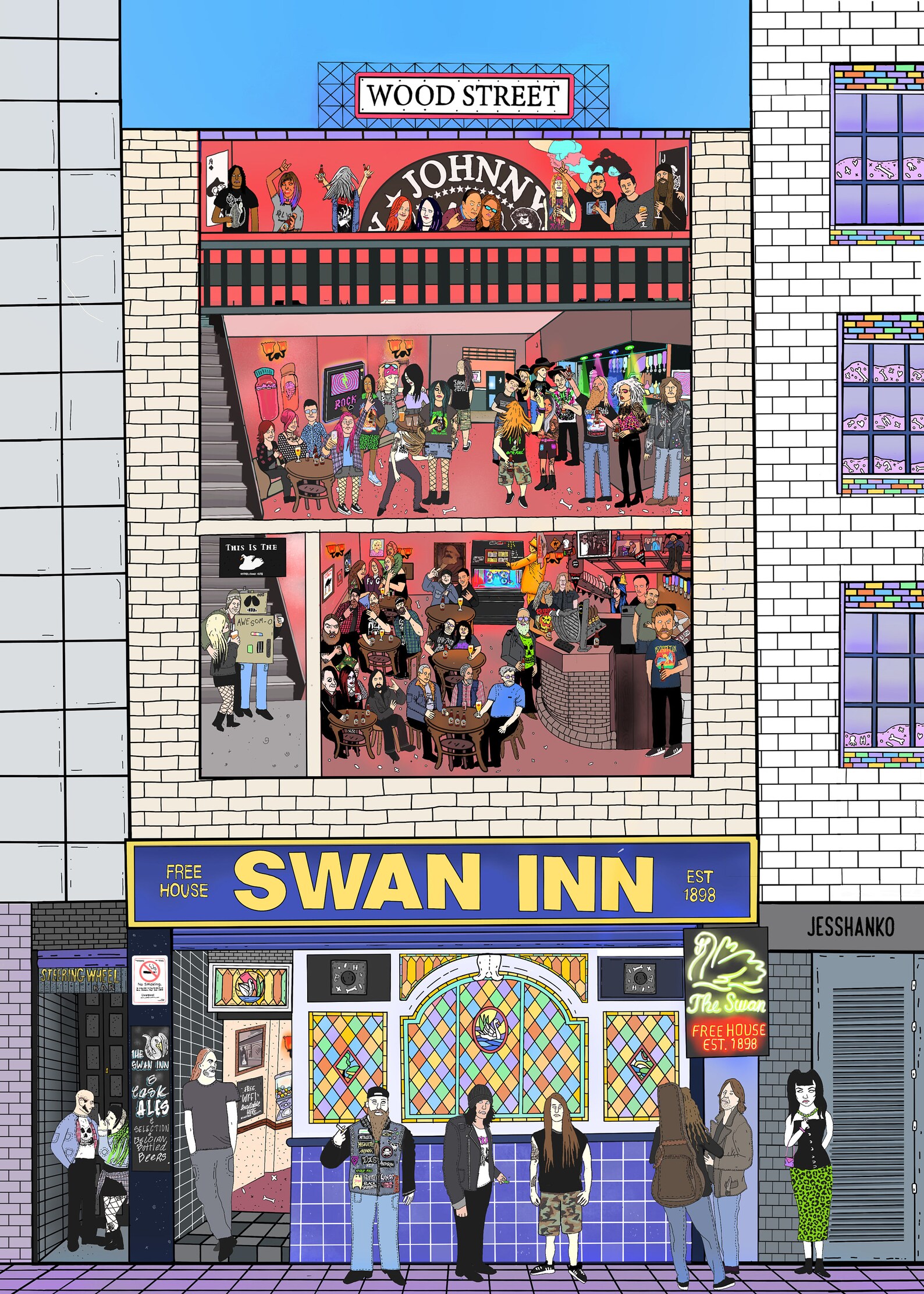 The Swan Inn Liverpool Digital Print Artwork - Etsy