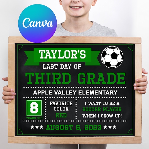First Day of 5th Grade Poster - Etsy