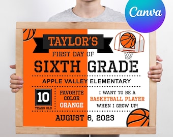Editable First Day of School Sign, Printable Chalkboard Back to School ...