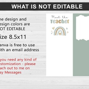Editable Beige Color Meet the Teacher Template Canva Template Back to ...