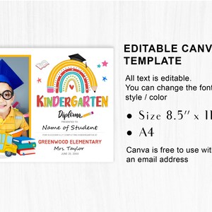 Kindergarten Graduation Bundle, Graduation Invitation, Graduation ...