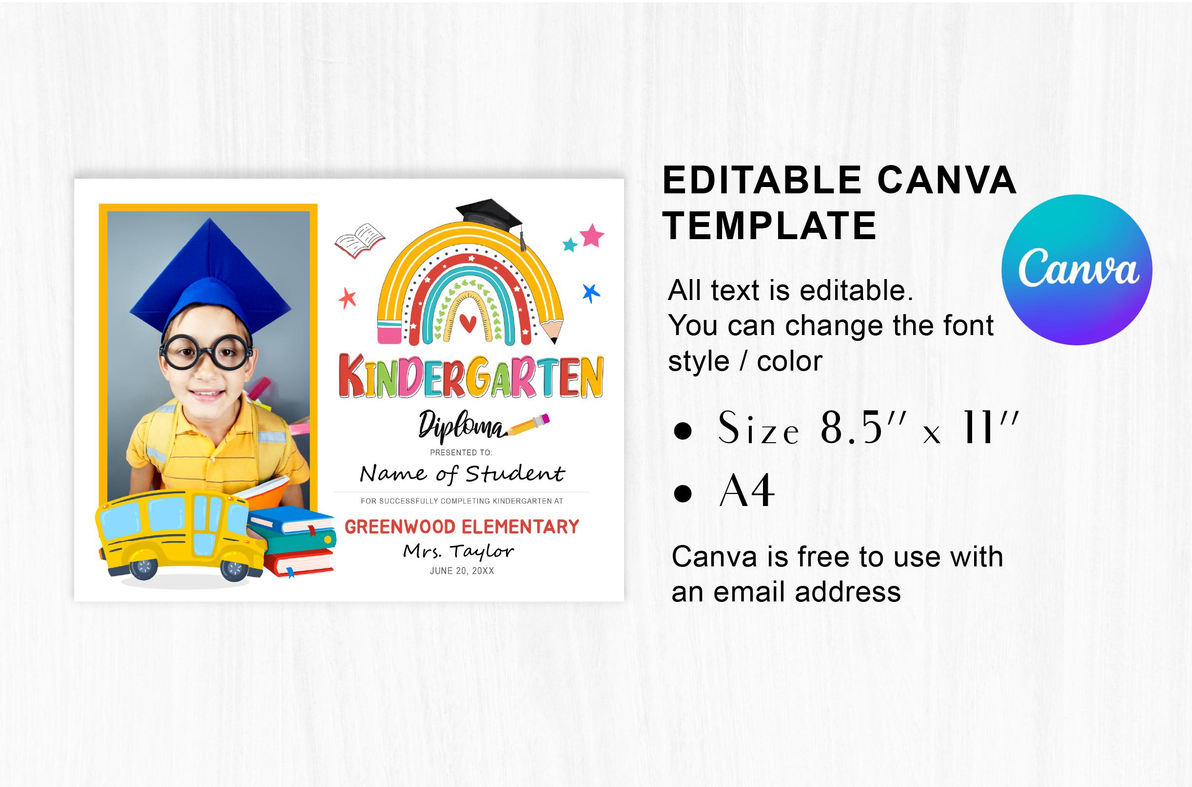 Kindergarten Graduation Bundle, Graduation Invitation, Graduation ...