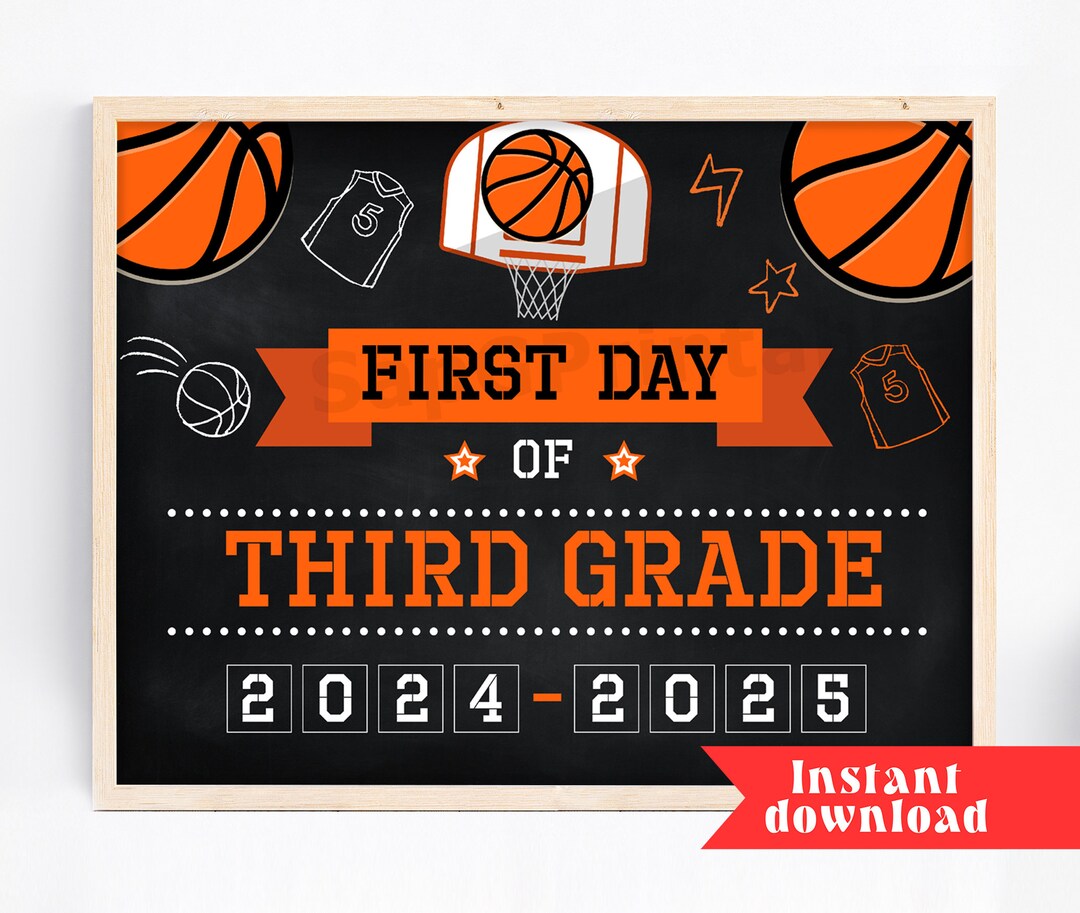 First Day of 3rd Grade Basketball, Basketball First Day of Third Grade ...