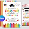 Kindergarten Graduation Bundle, Graduation Invitation, Graduation ...