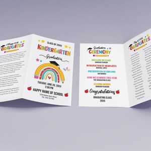Kindergarten Graduation, Editable Kindergarten Graduation Program ...