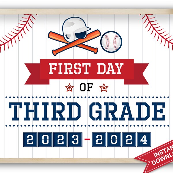 3rd Grade Sign - Etsy