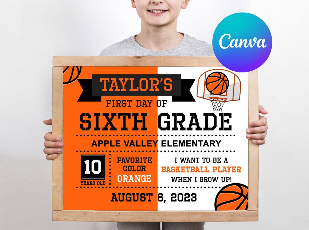 Editable Last Day of School Sign, Any Grade 1st Day of School Sign ...