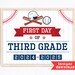 First Day of Third Grade Sign, Printable 3rd Grade Sign, Back to School ...