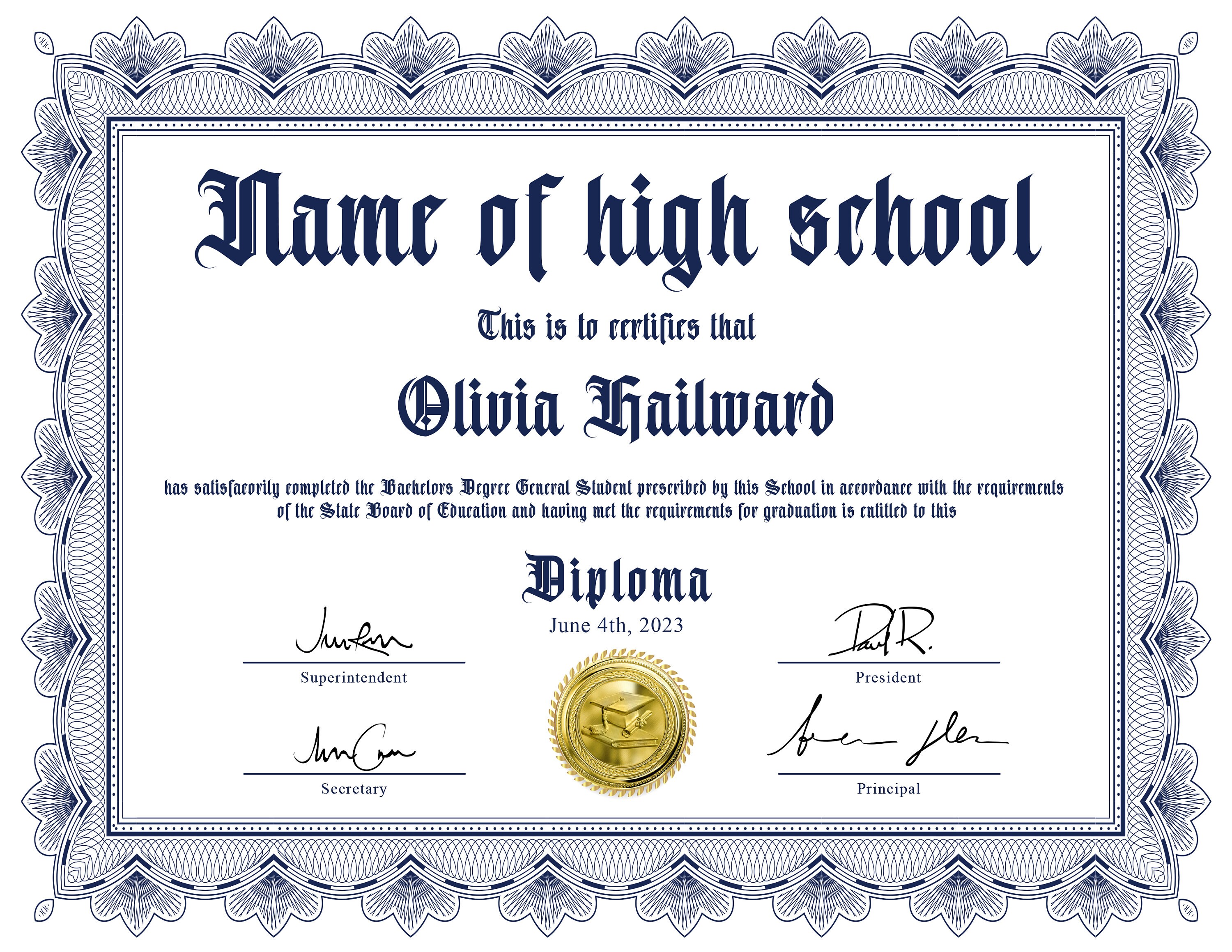 College Diploma Fake GED Diploma Editable High School Diploma Printable ...