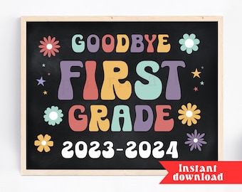 Last Day of School Sign, Printable 2nd Grade Sign, Last Day of Second ...