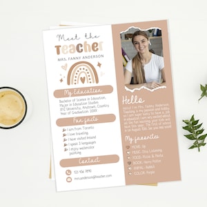 Modern Boho Plants Decor Meet the Teacher Editable Template Editable ...