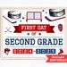 First Day of Second Grade Sign, Printable 2nd Grade Sign, Back to School Minimal Digital ...