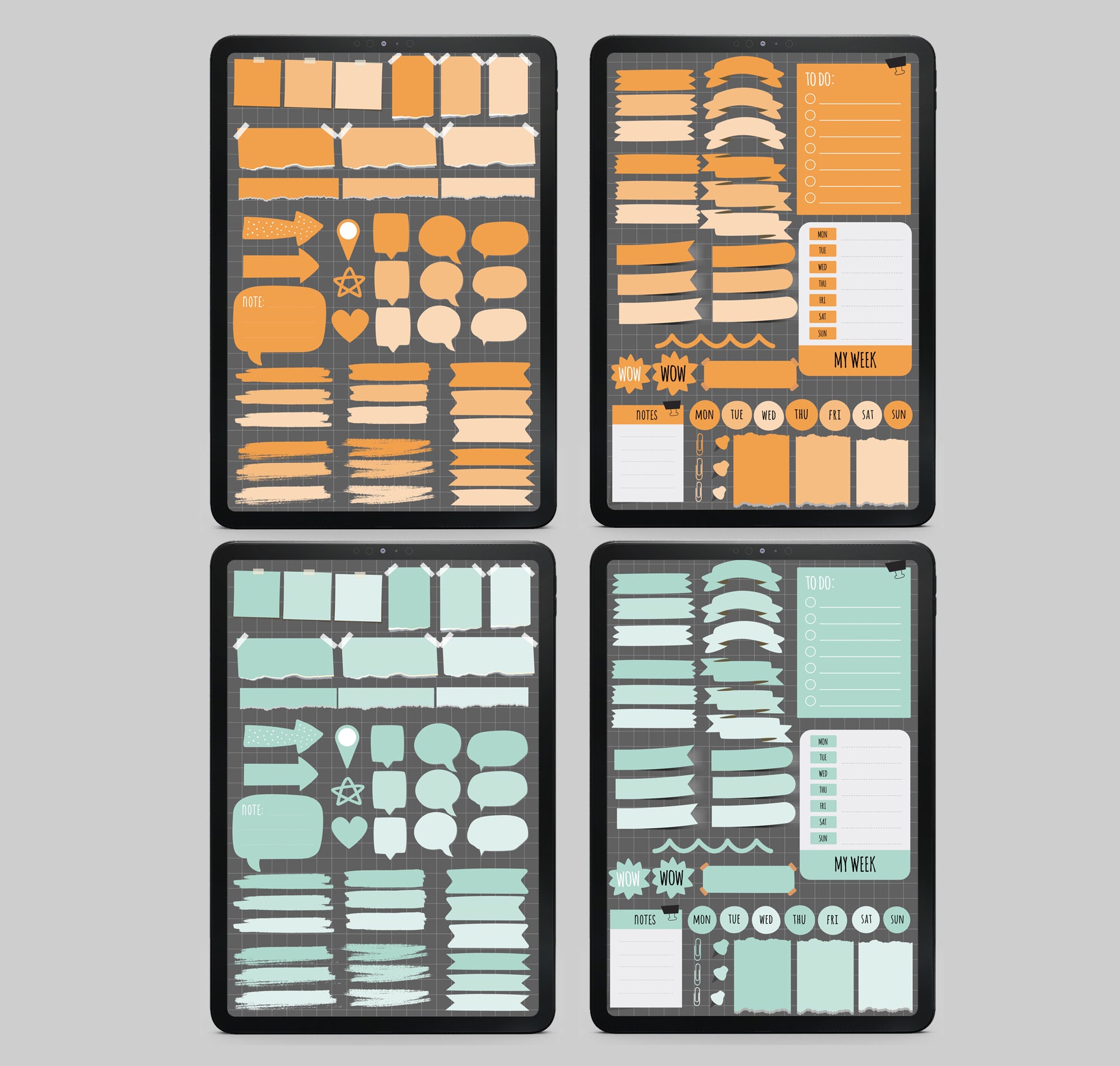 500 Goodnotes Sticky Notes Digital Icon Stickers Digital - Etsy