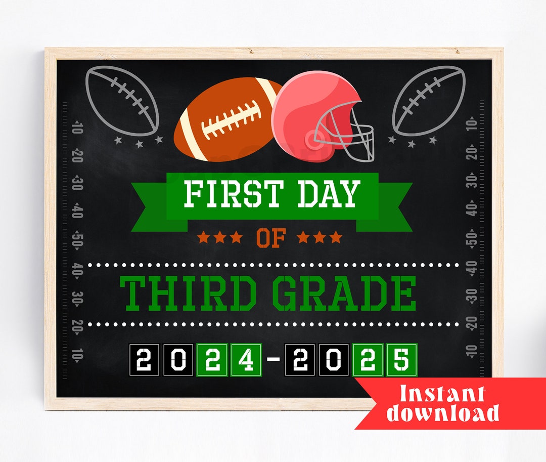 First Day of 3rd Grade Football, American Football First Day of Third ...