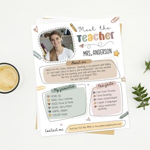 Rose Gold Classic Meet the Teacher Editable Template Editable Teacher ...