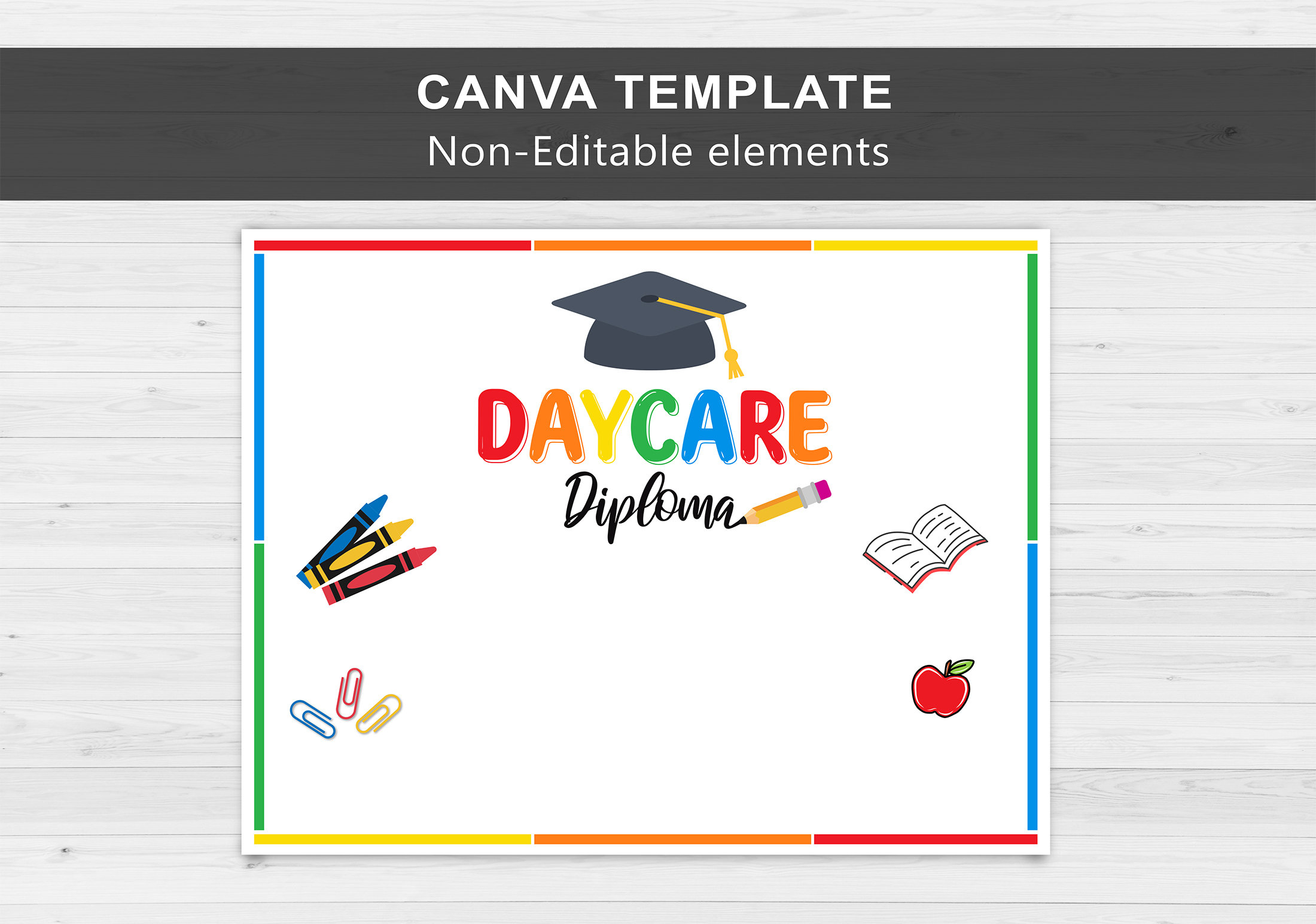Daycare Graduation Certificate, Daycare Diploma, Daycare Certificate ...