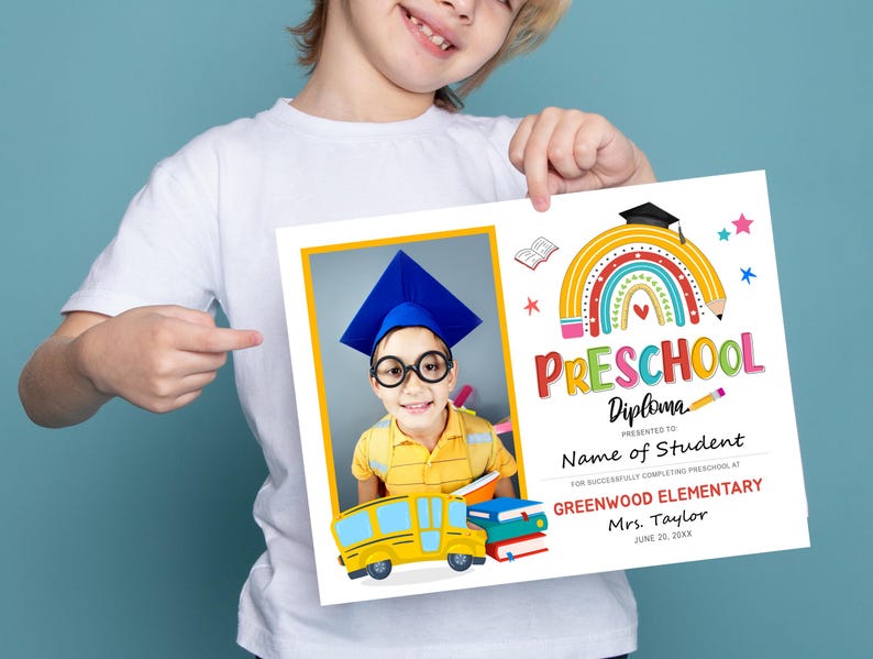 Preschool Graduation Bundle, Graduation Invitation, Graduation Program ...