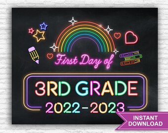 3rd Grade First Day Sign - Etsy