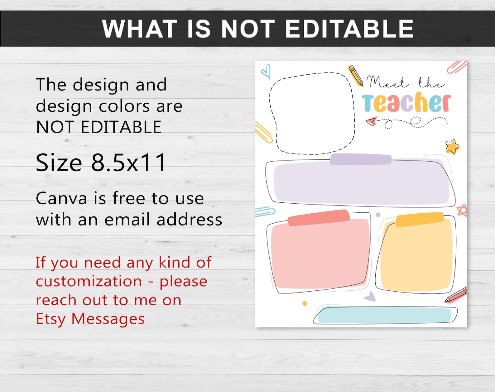 Editable Meet the Teacher Editable Boho Template Teacher Canva Template ...